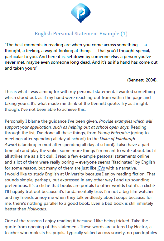 Free Downloadable Personal Statement Examples In Microsoft Word