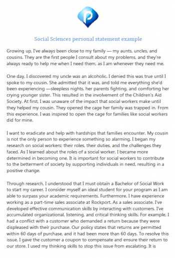 Psychology - Personal Statement Examples