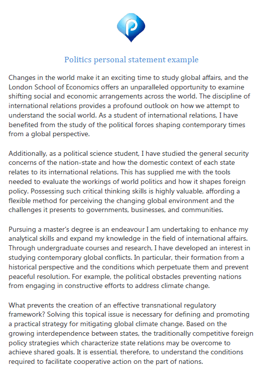 Personal Goal Statement Examples Examples Of Personal Statements For 