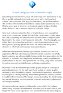 Media Creative and Film - Personal Statement Examples